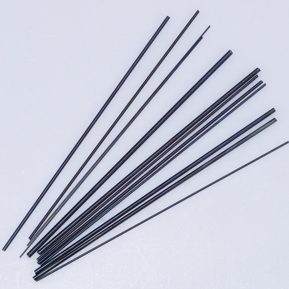 11 Assorted Tempered Blue Steel Wire Pivots Clock Repair Pivot Pinions ...